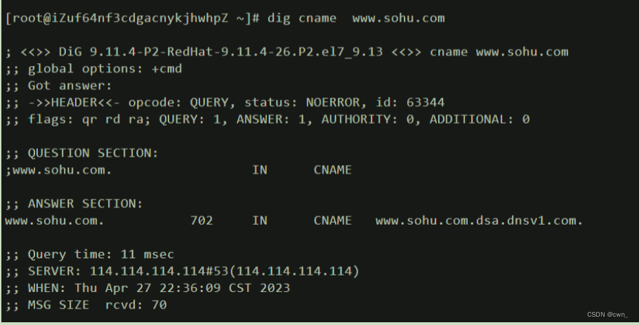 实验5 DNS协议分析与测量_cwn_的博客-CSDN博客