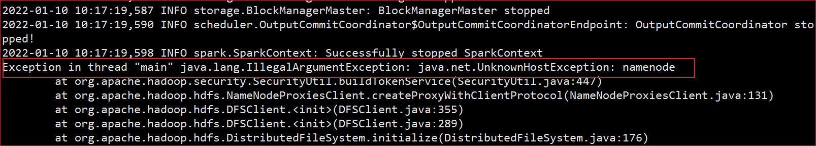 解决java.net.UnknownHostException:namenode_spark 连接 hdfs unknown namenode-CSDN博客
