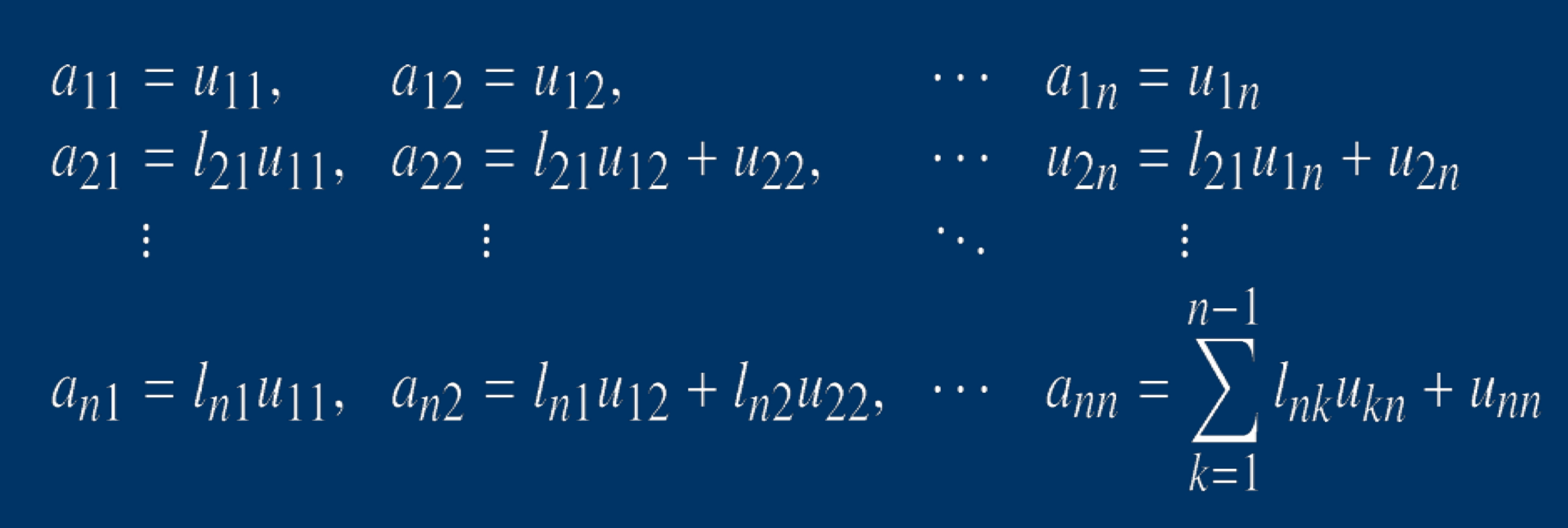 基于MATLAB求解大型方程组的方法：LU、QR和乔里斯基算法（附完整代码和例题）_matlab qr算法-CSDN博客