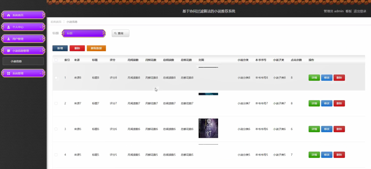 基于python协同过滤算法的小说推荐系统设计与实现基于python协同过滤的小说 Csdn博客