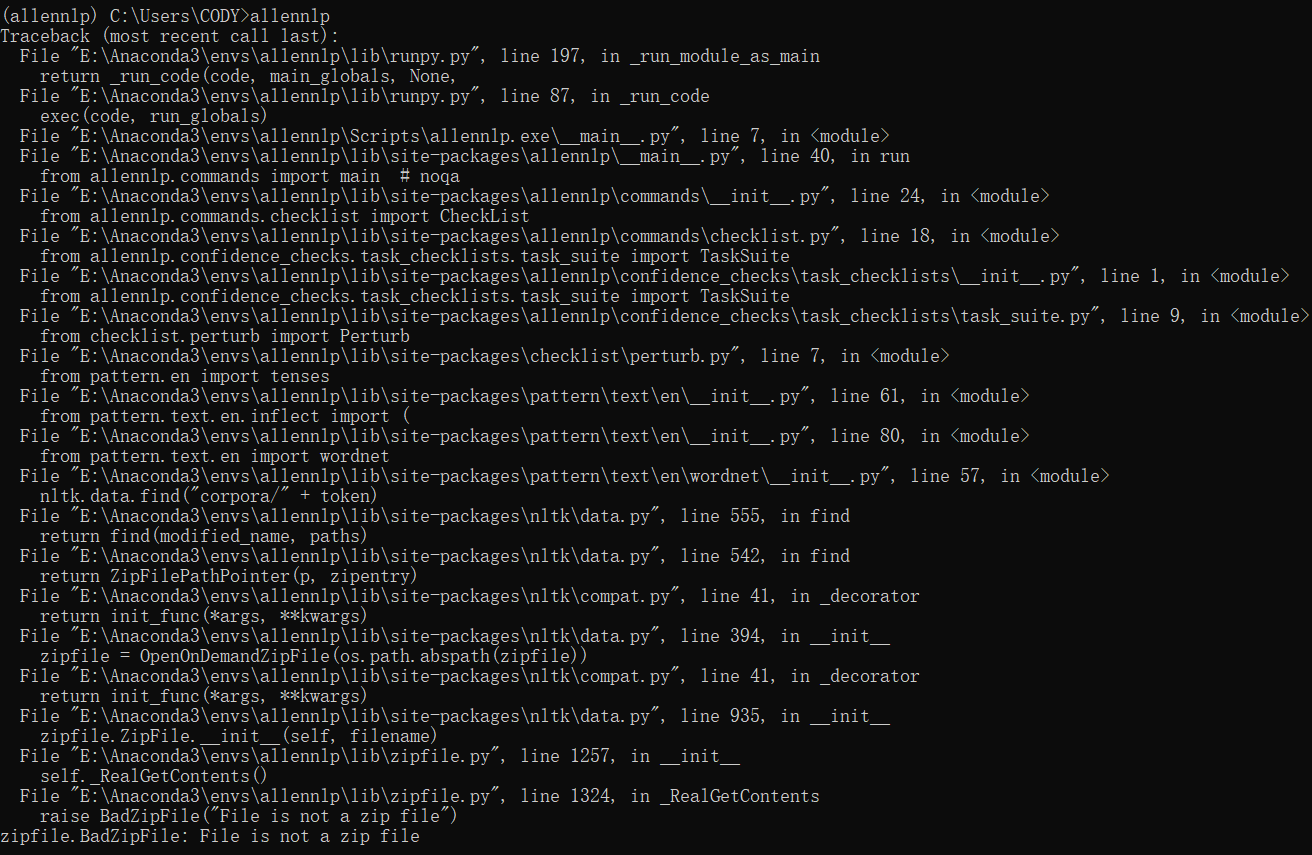 Conda 下 安装 Allennlp_allennlp安装-CSDN博客