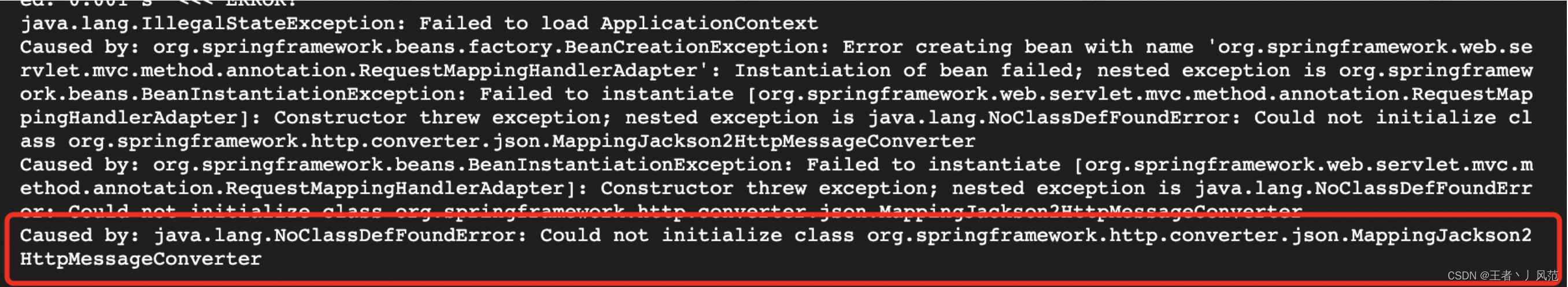 Could not initialize class org.springframework.http.converter.json ...