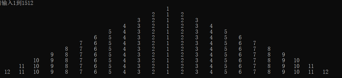 Python练习题随意输入1到15的整数数字层数然后显示一个数字金字塔输入1 15中任意一个数的阶层 Csdn博客 