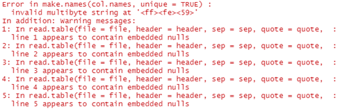 解决R语言报错：Error in make.names(col.names, unique = TRUE) ：文件编码不一致的问题-CSDN博客