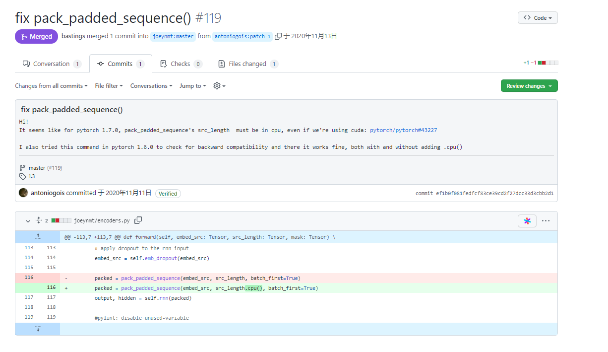 【Pytorch】【Error】‘lengths‘ argument should be a 1D CPU int64 tensor, but got 1D cuda:0 Long ...