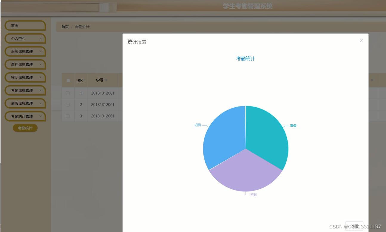 Java项目 Springbootvue学生请假签到考勤管理系统 前后端分离idea前后端分离spingboot实现签到功能 Csdn博客