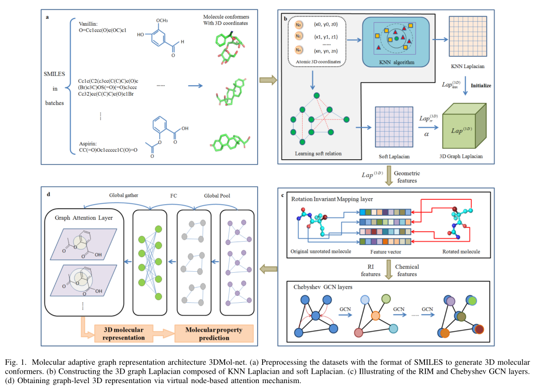 一种处理3D信息的图神经网络 3DMol-Net: Learn 3D Molecular Representation using Adaptive Graph Convolutional ...