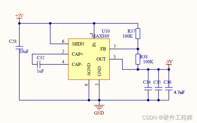 MAX889芯片|-可调调节负输出（-2.5V至-5.5V）_硬件工程师的博客-CSDN博客