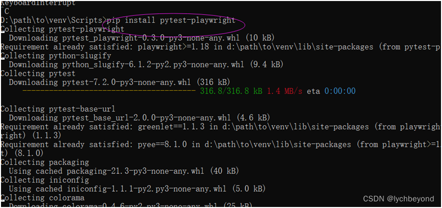 Python虚拟环境 venv下安装playwright_怎么在venv里装东西-CSDN博客