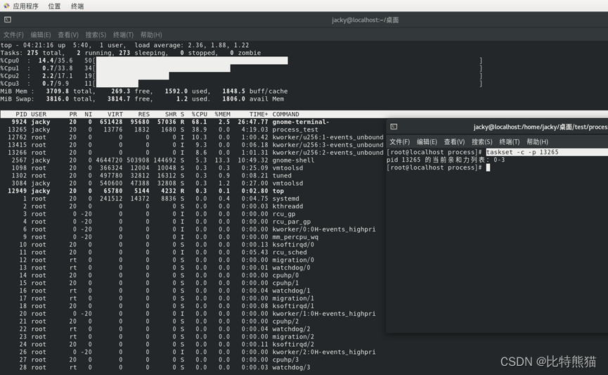 【linux下进程的cpu配置和线程绑定】linux 指定cpu核心 Csdn博客