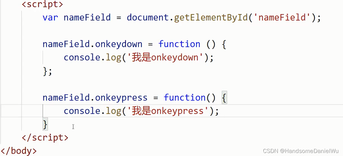 JS 事件监听 鼠标 键盘 表单 页面 onclick onkeydown onChange_js怎么判断是否触发onchange事件-CSDN博客