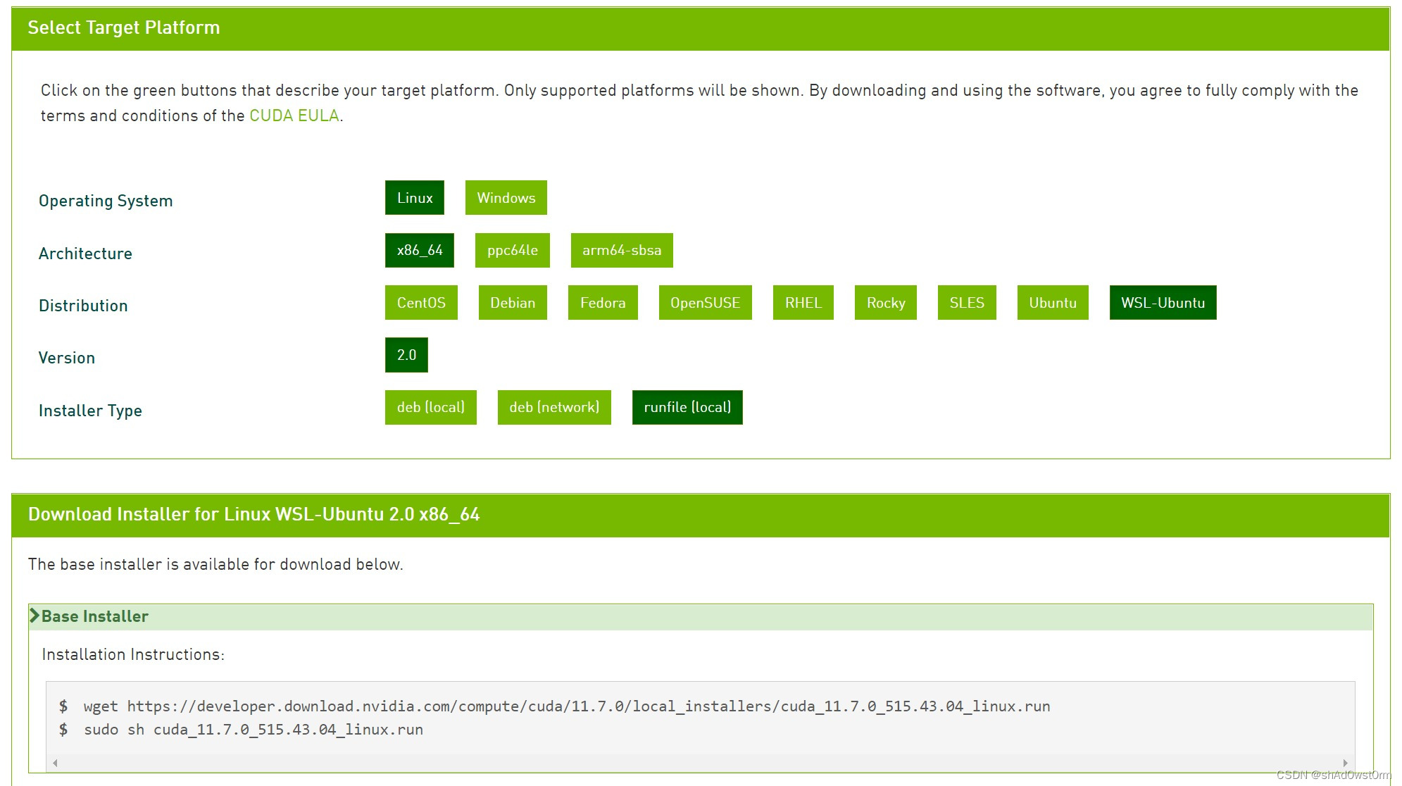 WSL2安装CUDA报错：The public CUDA GPG key does not appear to be installed.-CSDN博客