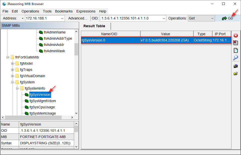 【高级篇 / SNMP】(7.0) 02. iReasoning 查看 FortiGate MIB FortiGate 防火墙 ...