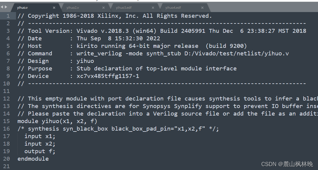 【Vivado使用】从0开始 综合后生成门级网表_综合网-CSDN博客