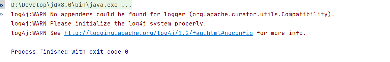 log4j:WARN No appenders could be found for logger (org.apache.curator.utils.Compatibility ...