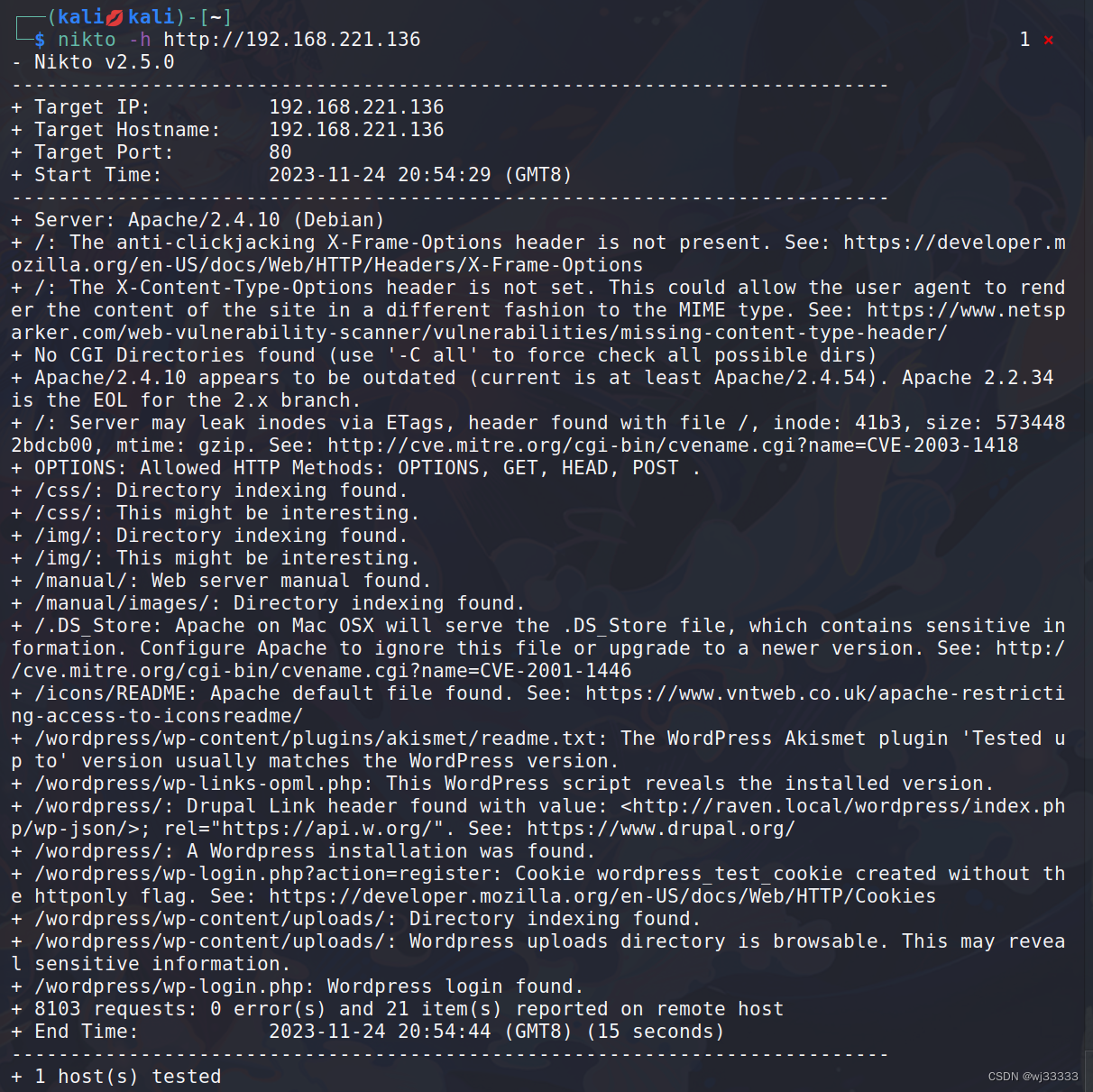 【信息收集】对后台目录进行爆破_nikto dirb gobuster dirsearch-CSDN博客