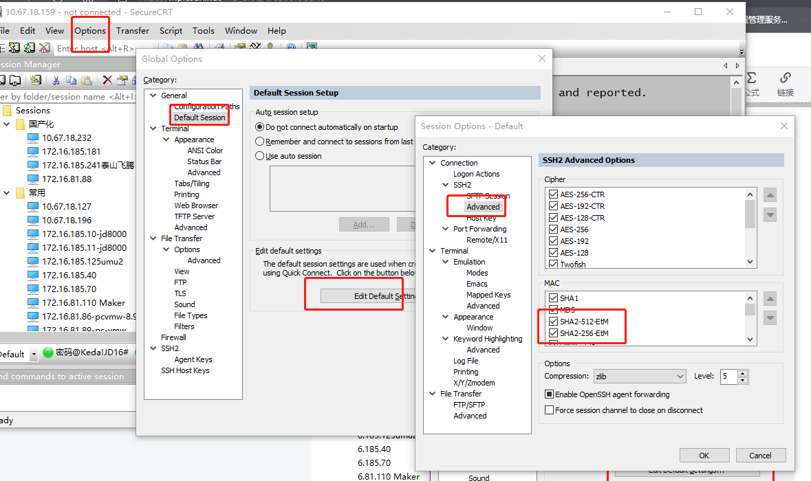 SecureCrt 连接服务器失败 key exchange failed 解决方案_mac 版 securecrt 无法使用key-CSDN博客