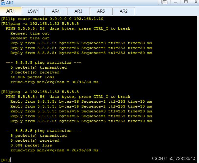 HCIA(3)---静态路由配置-CSDN博客