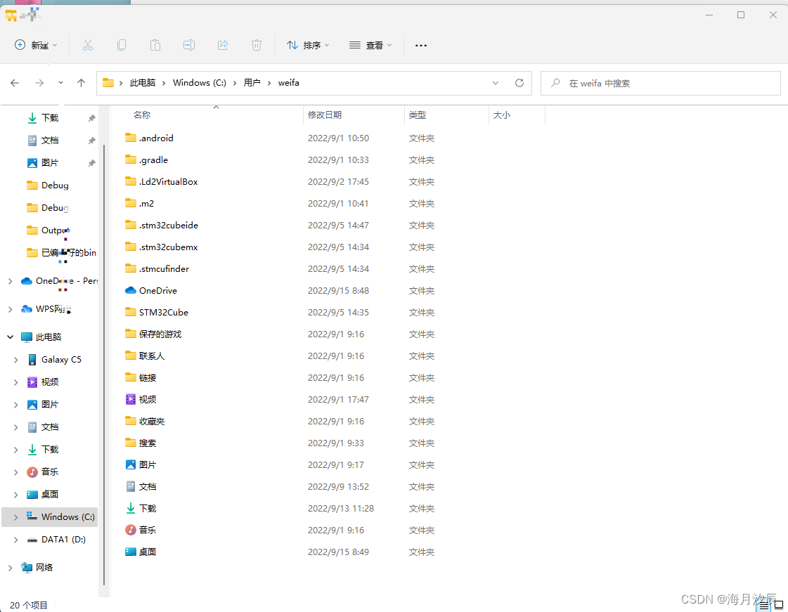 2022-09-15 Windows11 C盘下面看不到AppData_win11c盘用户appdata找不到-CSDN博客