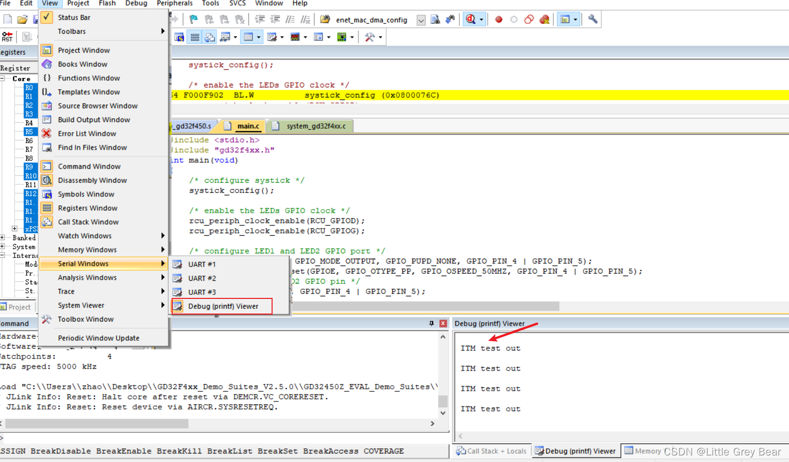 ARM调试(2):在keil利用指令跟踪宏单元(ITM)重定向printf，并完成scanf实现数据双向交互_keil itm-CSDN博客