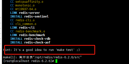 cd src && make all make[1]: 进入目录“/opt/redis/redis-6.2.6/src“ CC Makefile.dep make[1]_cd &&make ...