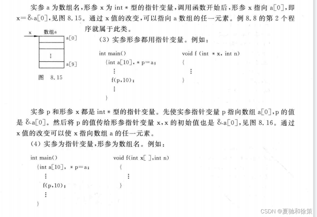 C语言 第八章例题和课后习题分析下面程序的功能是向数组输入数据逆序置换后输出。逆序置换是指数组的首元素和末 Csdn博客
