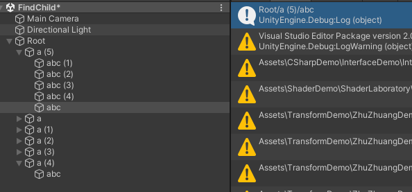 unity3d:查找子物体，并输出路径，GetComponentsInChildren，递归查找，栈查找_unity getcomponentsinchildren-CSDN博客