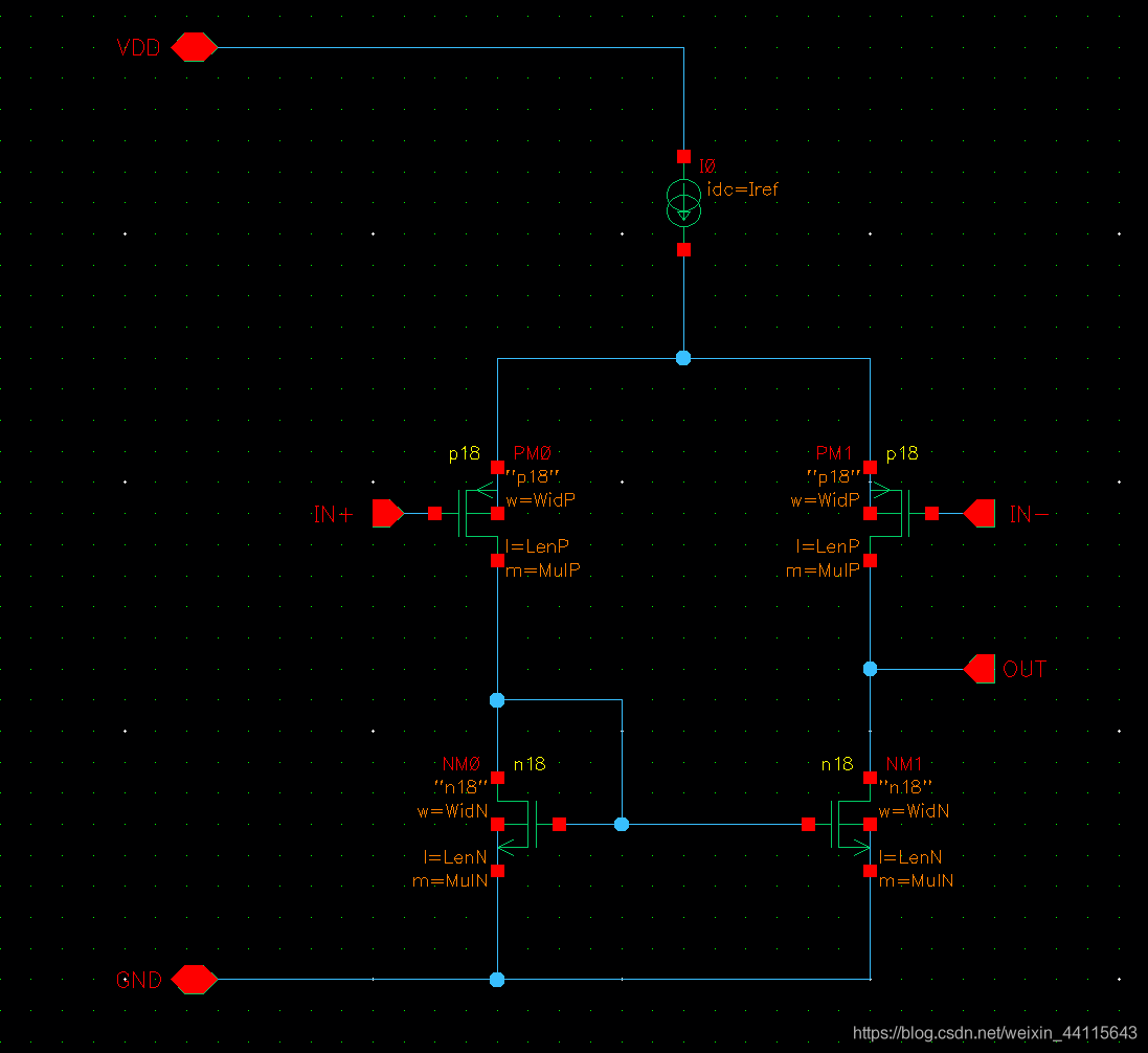 用Cadence Virtuoso IC617结合gm/id方法设计有源负载差动对（五管OTA）运放_五管运放-CSDN博客