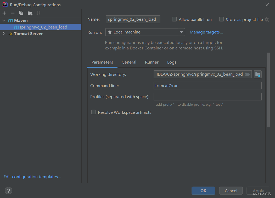 使用maven插件tomcat7启动，报skipping Non War Project Csdn博客