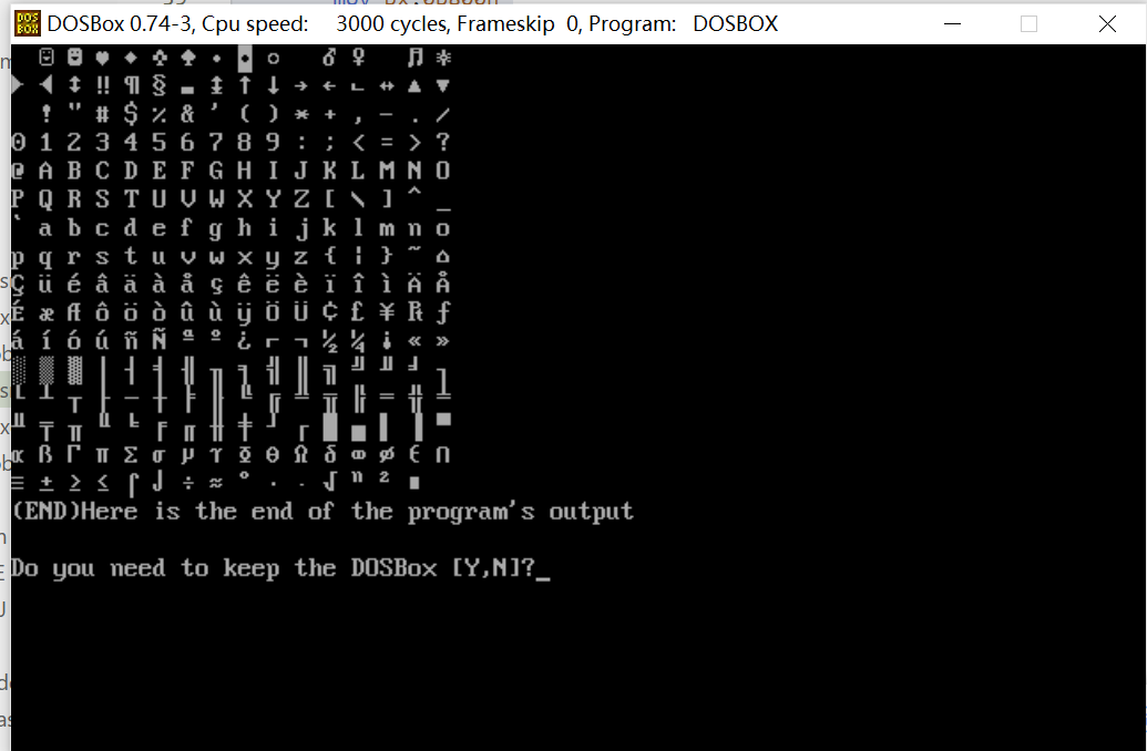 汇编实验5 DOS、BIOS调用_编一程序,将这些ascii码表示的字符以16行16列的表格形式显示出来,要求显示时按asc-CSDN博客