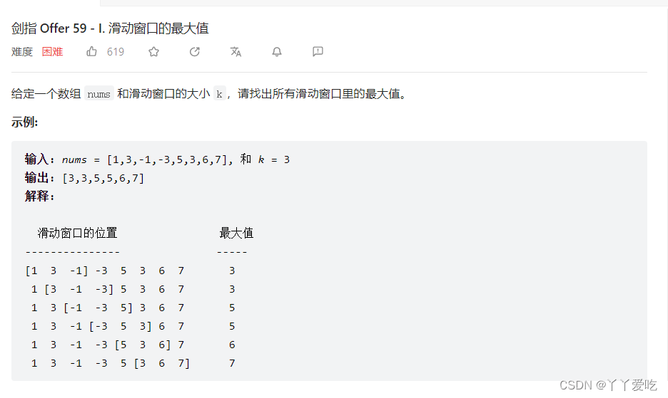 剑指offer09用两个栈实现队列 30包含min函数的栈两个栈)59 I 滑动窗口的最大值(优先队列大顶堆) 59 Ii 队列的最大值(队列头指针尾指针)剑指 Offer 09