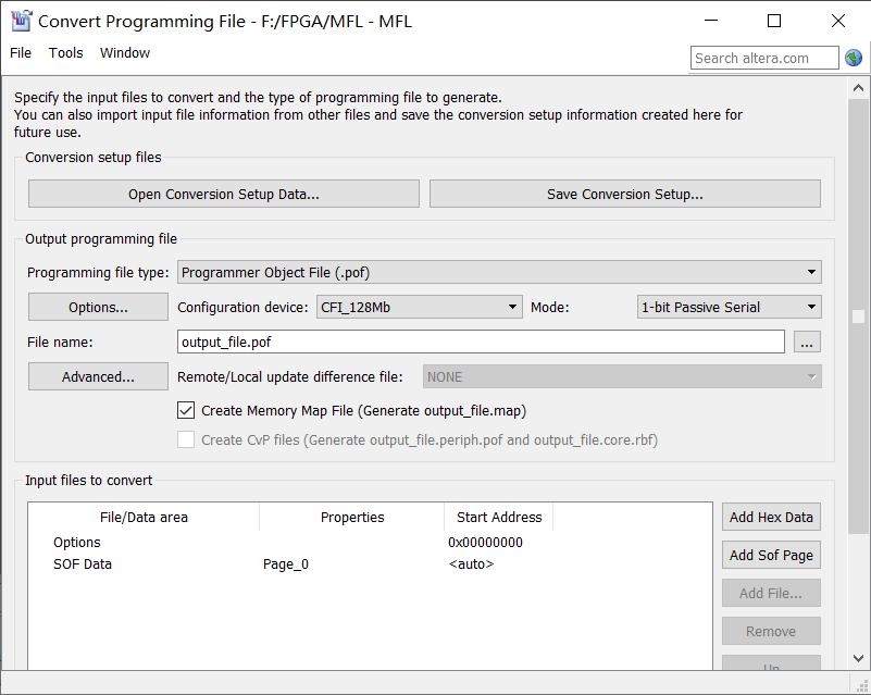 Quartus将sof文件生成.jic文件固化进flash_quartus生成jic-CSDN博客