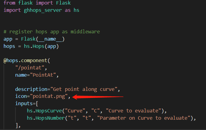Grasshopper中的Hops，官方案例，按照官方教程操作，发现自己的Hops图片不是程序中预定义的图片，功能实现是一致的，如何更改 ...