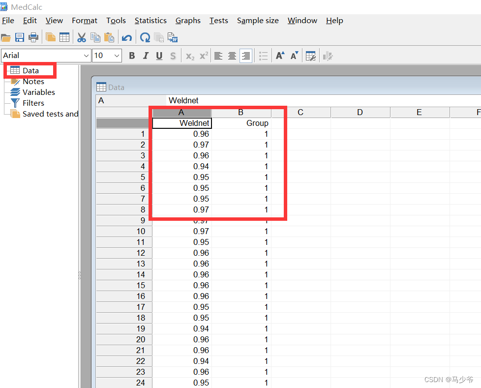 MedCalc软件制作ROC曲线_medcalc roc-CSDN博客