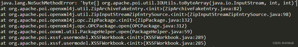 NoSuchMethodError: ‘byte[] org.apache.poi.util.IOUtils.toByteArray(java.io.InputStream, int, int ...