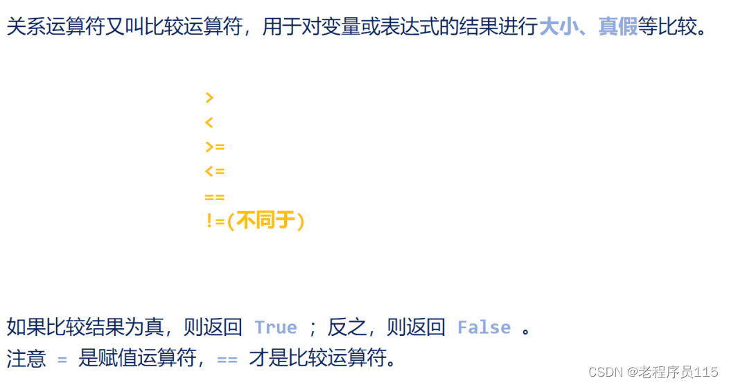 青少年python系列 5.关系运算符-CSDN博客