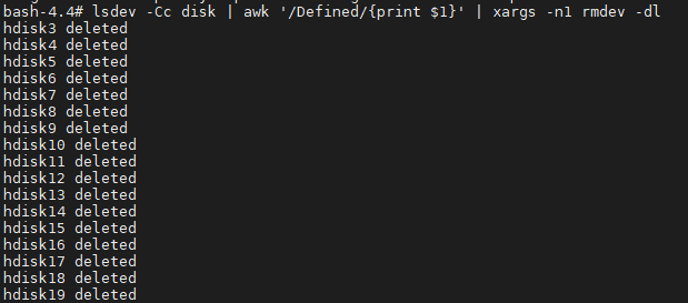 【AIX】删除系统中Defined状态的磁盘_lsdev -cc disk-CSDN博客