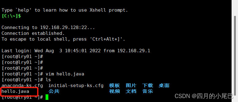 Linux04-使用Xshell操作linux文件，vim常用快捷键及三种模式_xshell vim-CSDN博客
