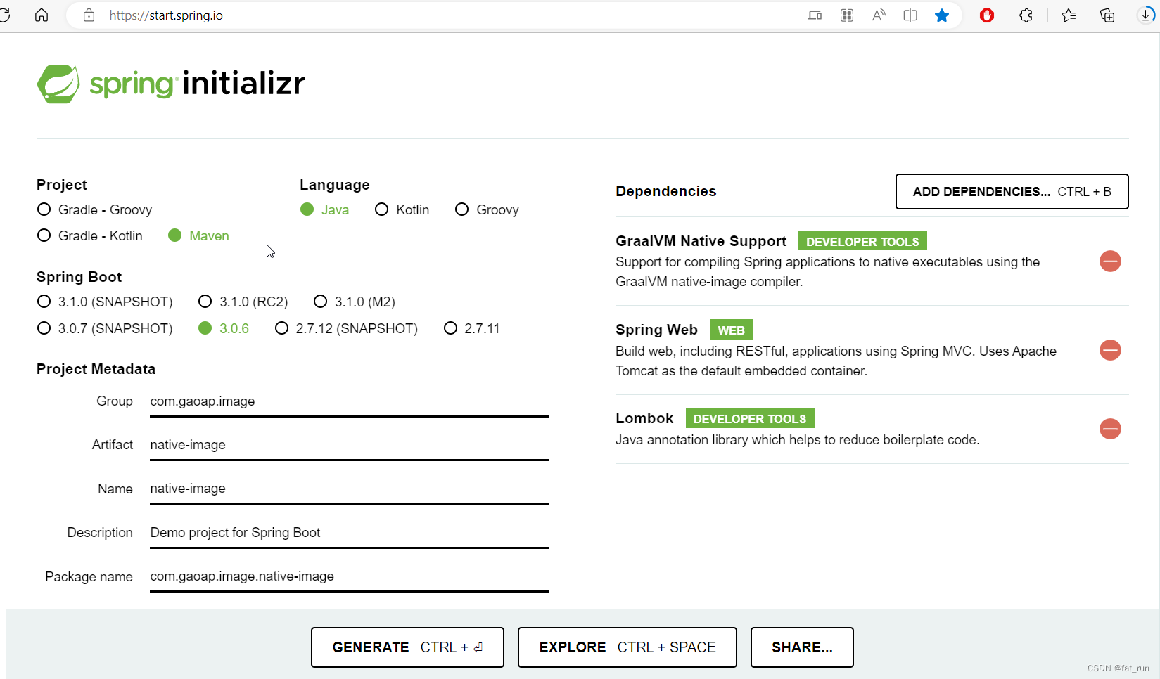 在spring Boot3中使用graalvm Native Support Csdn博客