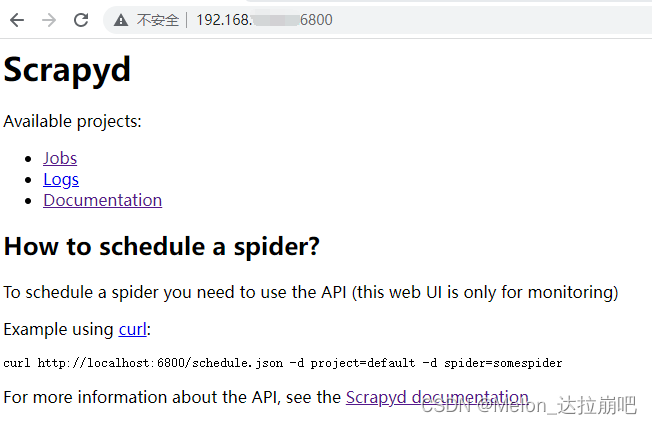 借助 docker, scrapyd, scrapydweb 部署scrapy项目_scrapydweb docker-CSDN博客