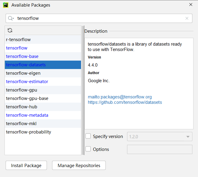PyCharm中导入tensorflow_datasets报错解决方法_tensorflow-datasets无法import-CSDN博客