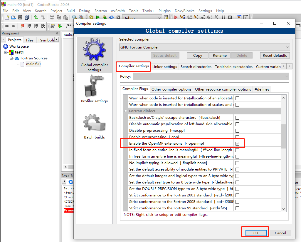 Windows下Fortran语言的编译环境之CodeBlocks配置_fortran codeblocks-CSDN博客