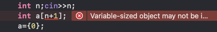 编译错误Variable-sized object may not be initialized 出现的原因及解决措施-CSDN博客