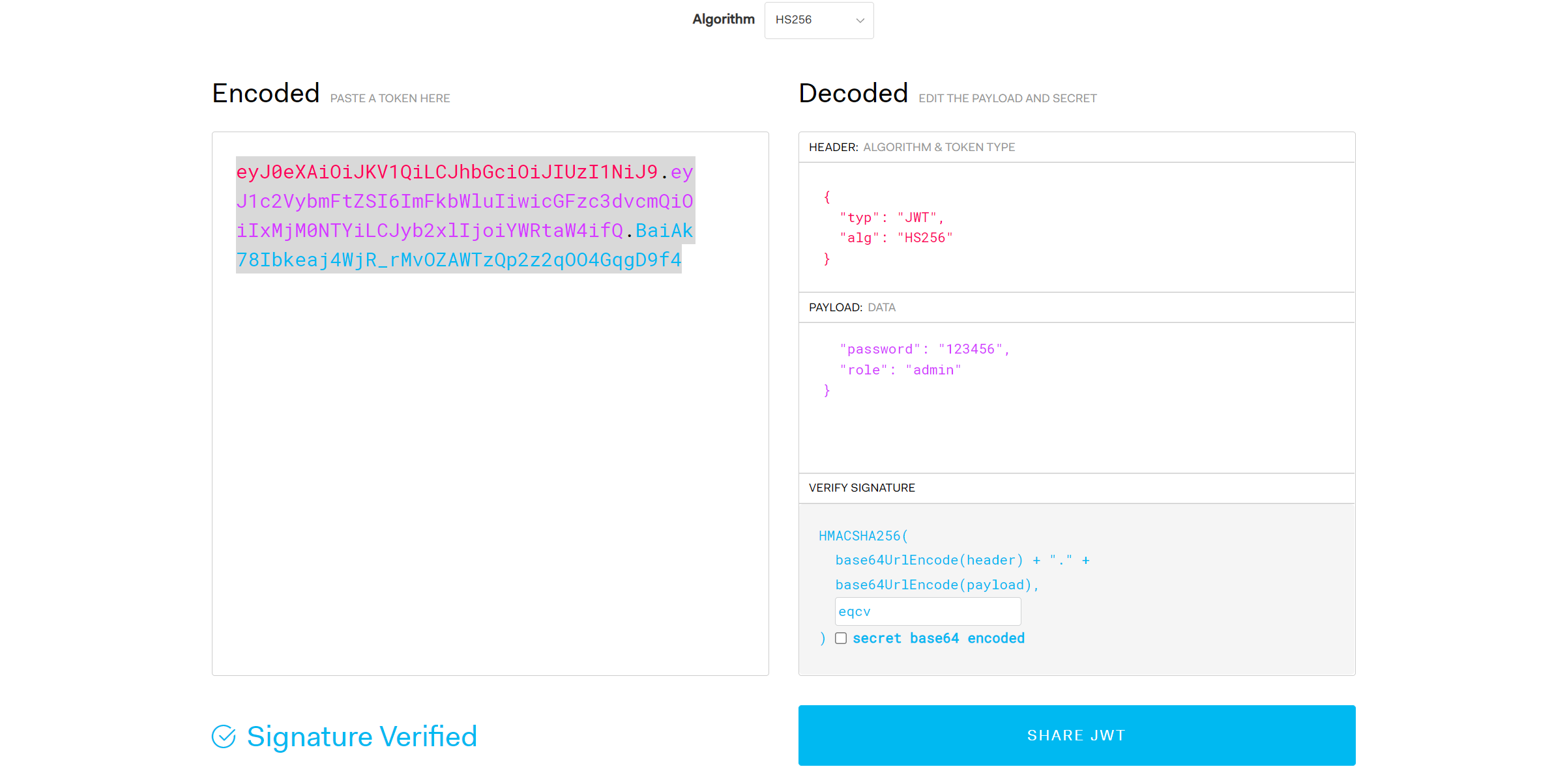 ctfhub 技能树 ——JSON Web Token 弱密钥_ctfhub 技能书 json-CSDN博客