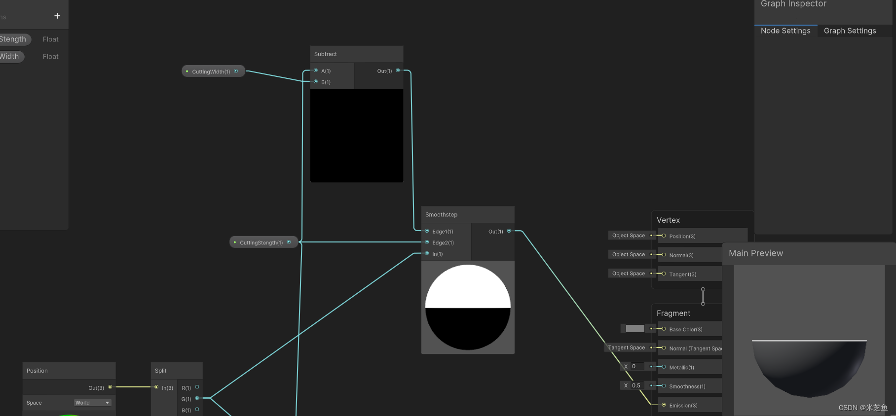 ShaderGraph简单切割效果_shadergraph 裁剪-CSDN博客