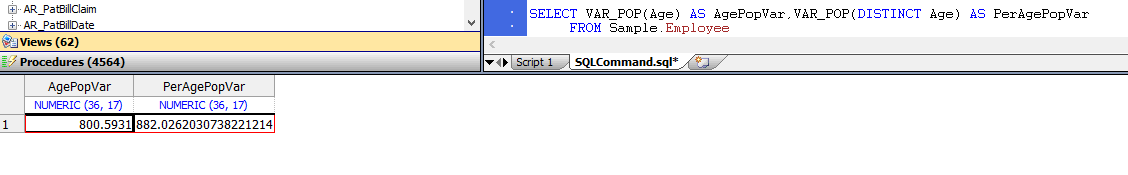 第十二章 SQL聚合函数 VARIANCE, VAR_SAMP, VAR_POP_sql variance-CSDN博客