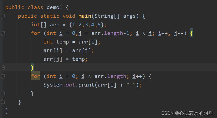 定义一个数组，存入1，2，3，4，5，运用索引，将顺序变为倒序定义一个数组存入12345。从索引下标index 0开始与随机生成的0 4下标对应 Csdn博客