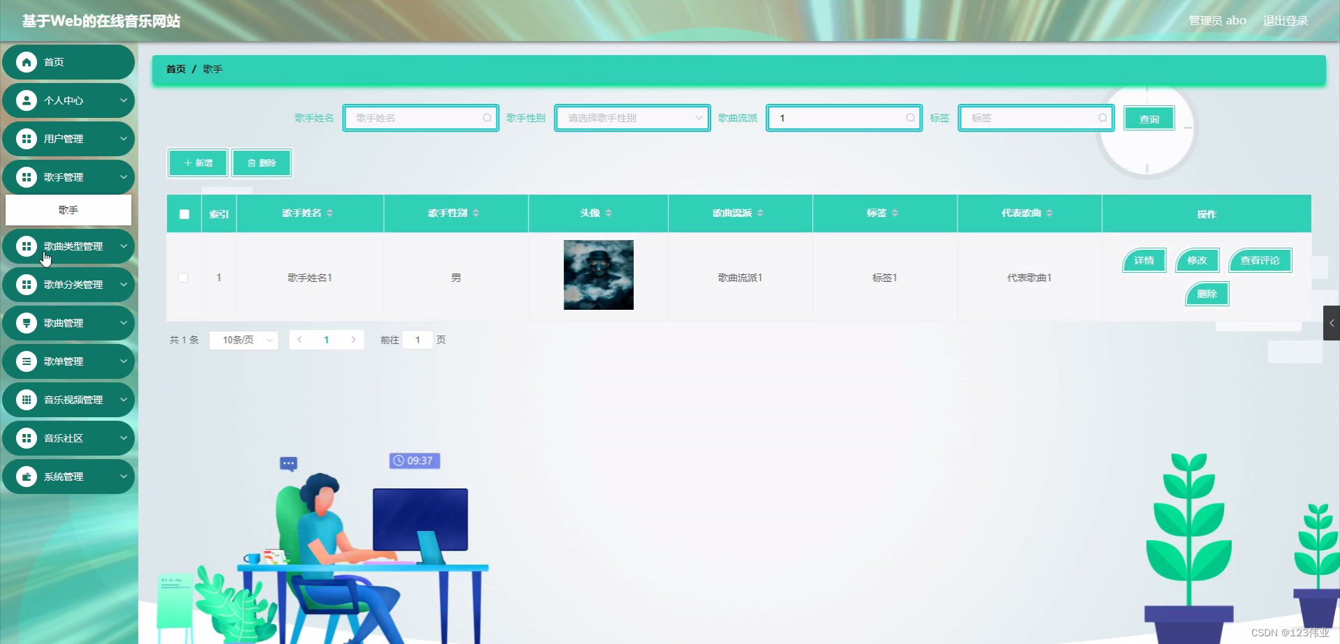 ssm毕设项目基于Web的在线音乐网站935wk（java+VUE+Mybatis+Maven+Mysql+sprnig）_音乐管理系统答辩ppt-CSDN博客