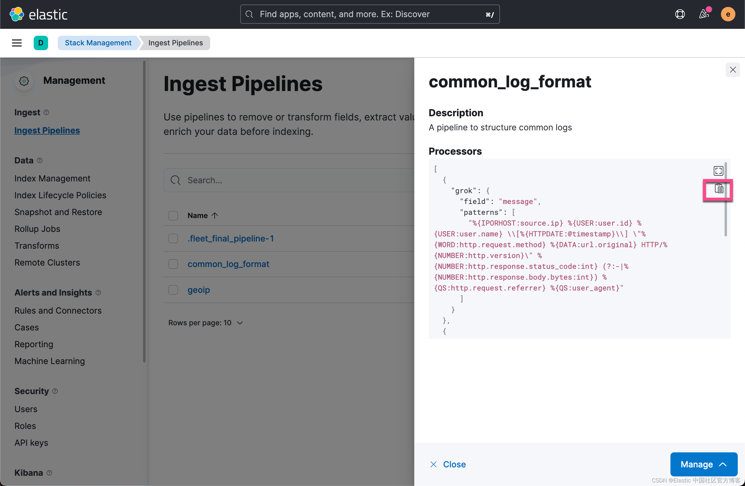 Elasticsearch:ingest Pipeline 使用示例 解析常用日志格式pipeline 邮件内容 日志 Csdn博客
